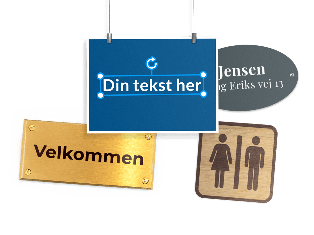 Skilte - Design dit skilt online - Skiltmax