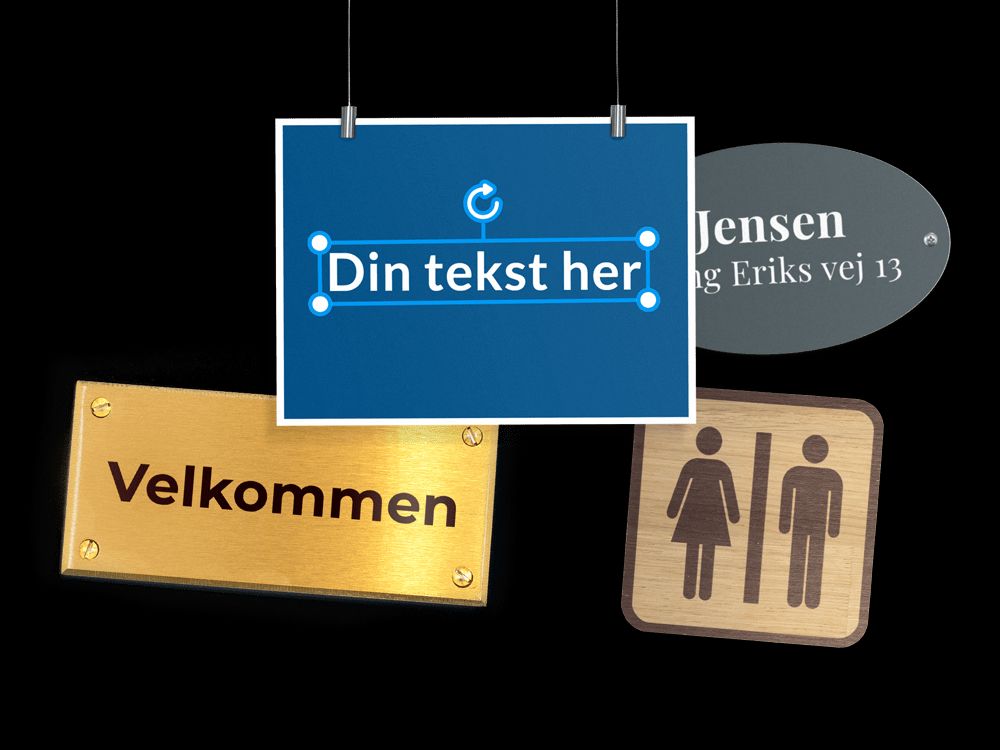 Skilte - Design dit eget skilt - Skiltmax