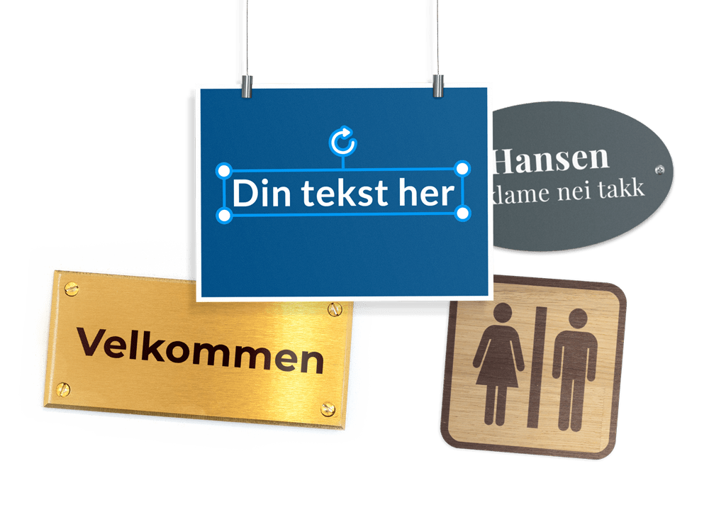 Skilter - Design ditt eget skilt online - Skiltmax